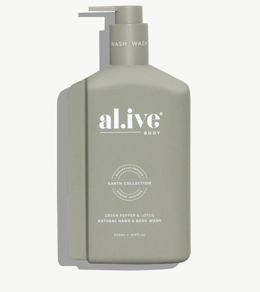 Alive Hand & Body Wash - Green Pepper & Lotus – Two Birds Blue