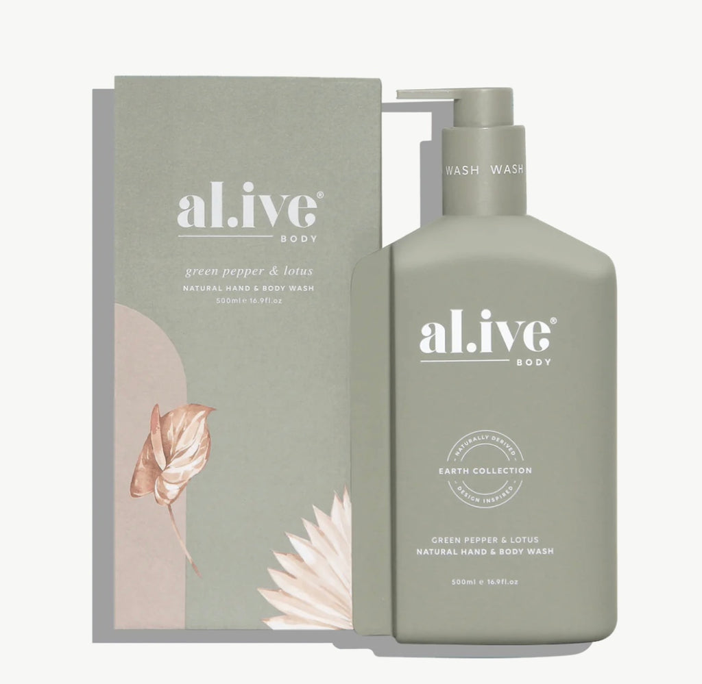 Alive Hand & Body Wash - Green Pepper & Lotus – Two Birds Blue